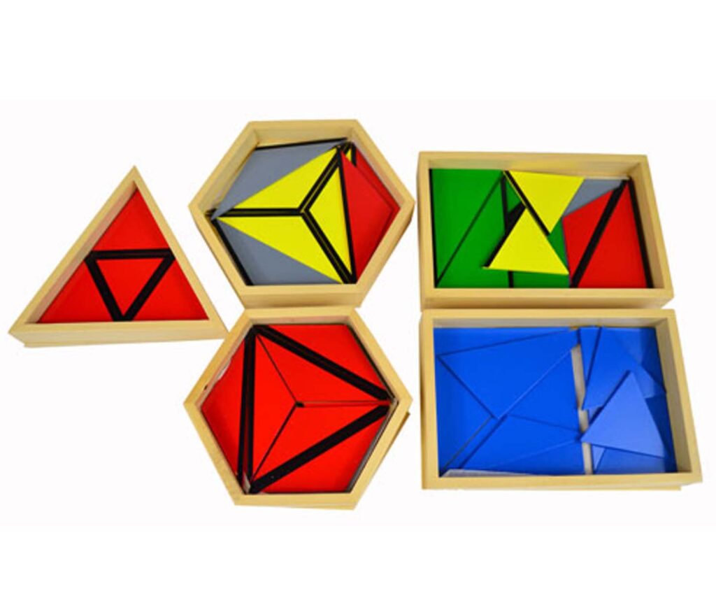 Constructive Triangles ( Set of 5 Boxes ) – Montessori Specialist