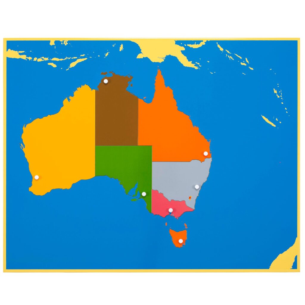 Puzzle Map of Australia (Premium Quality) – Montessori Specialist